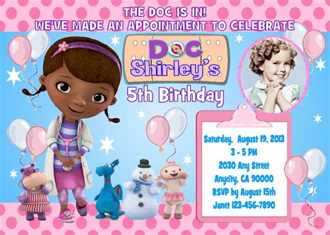 Invitation Template Doc Mcstuffins