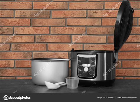 Modern Electric Multi Cooker Parts Accessories Table Brick Wall Space
