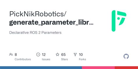 Generateparameterlibraryreadmemd At Main · Picknikroboticsgenerate