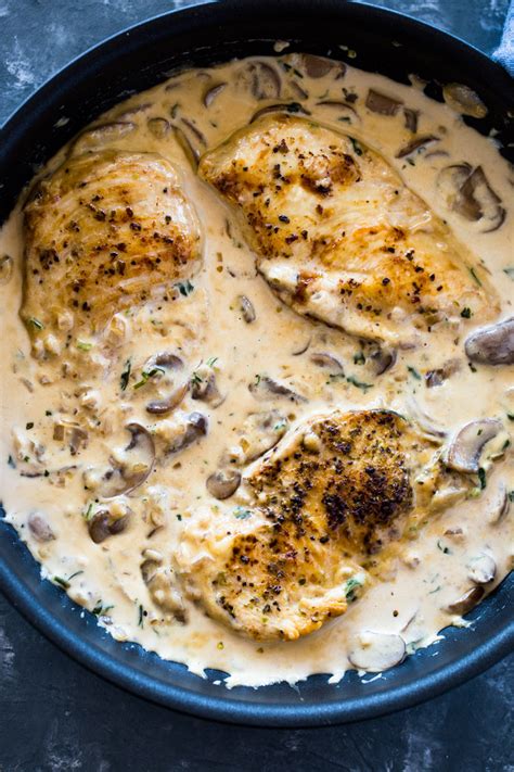Creamy Garlic Parmesan Mushroom Chicken Low Carb Keto Gimme Delicious