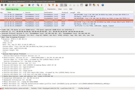 Wireshark Rtsp Rtp Rtcp