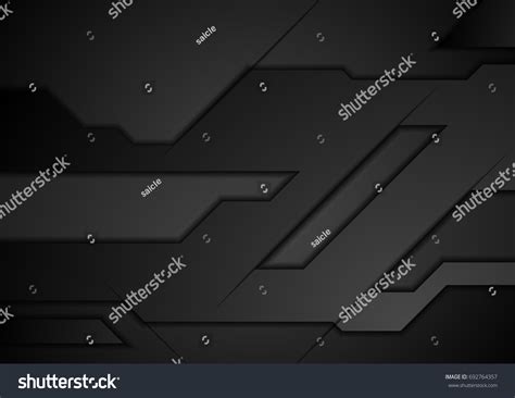 Black Technology Concept Abstract Background Vector Stock Vector Royalty Free 692764357