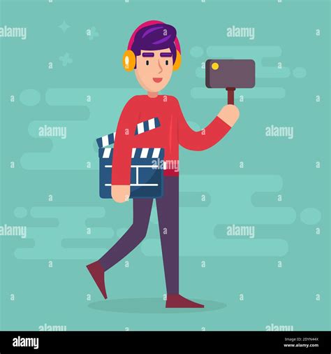 Vlog Concept Vector Illustration In Flat Style Stock Vector Image And Art