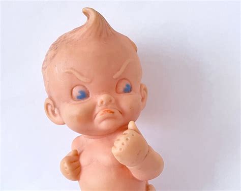 Vintage Combex Rubber Squeaky Fist Up Doll Made In England 1950s Etsy Uk