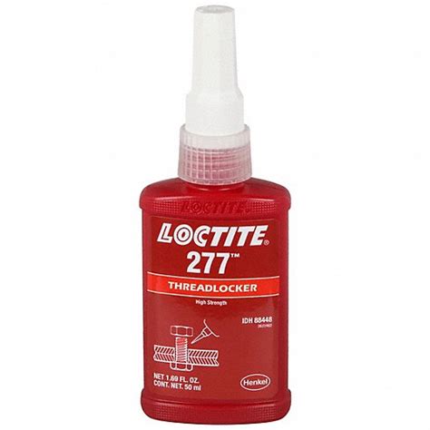 Loctite 277 Red High Strength Threadlocker 3ke4988448 Grainger