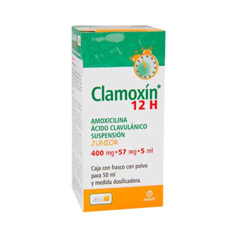 Clamoxín 12 h Junior Suspensión 50 ml Farmacias Gi Mejoramos tu