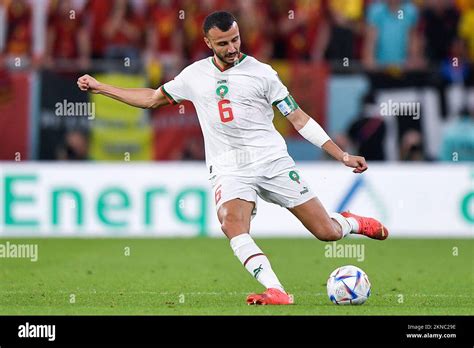 Doha Qatar November 27 Romain Saiss Of Morocco During The Group F