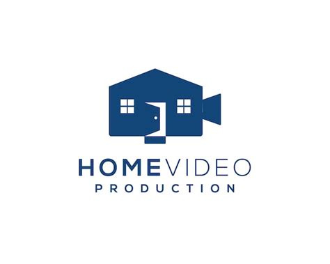 Accueil Logo De Production Vidéo Vecteur Premium