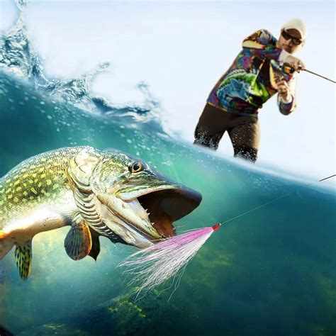 Saltwater Bucktail Teasers With Hook Fluke Rig Flounder Lures 10pcs