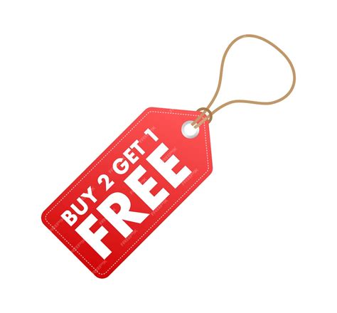 Premium Vector Buy 2 Get 1 Free Sale Tag Banner Design Template