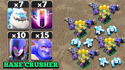 Ice Golem Witch Bowler Bat Spell Attack Th14 Attack Strategy