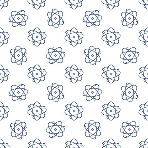 Premium Vector Atom Vector Molecule Concept Outline Seamless Pattern