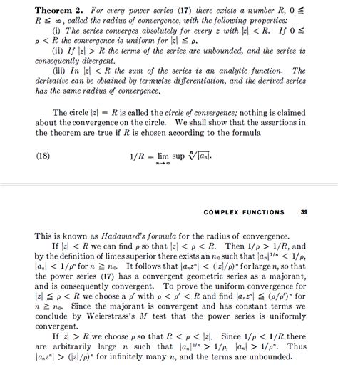 Sequences And Series I Find A Mistake On P 40 In Ahlfors Complex Analysis Mathematics