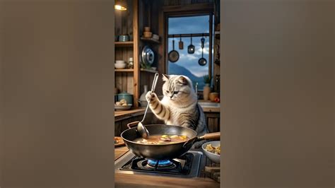 एक बिल्ली को एक ध्रुवीय भालू मिला जो पानी में गिर गया था और वह उसे सूप बनाने के लिए घर ले गई