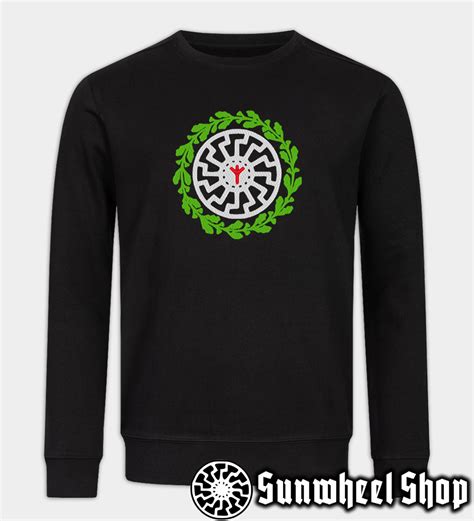 Algiz Sonnenrad Embroidered Sweatshirt Sunwheel Shop