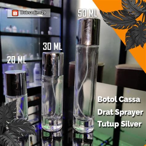 Jual Botol Parfum Kosong Kasa Reffil Parfum Drat Putar 50ml Silver