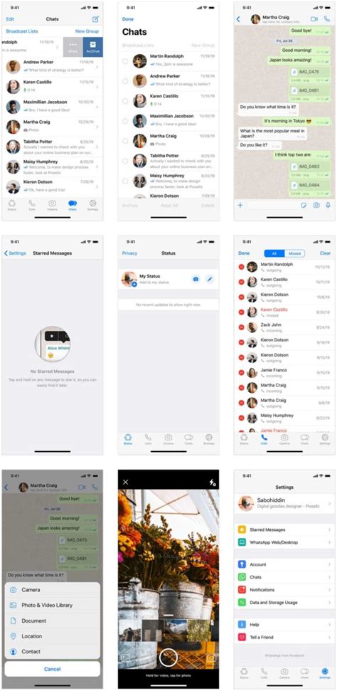mobile apps library 120 uis from 4 social apps freebiesbug