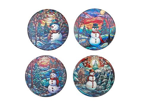 Round Ceramic Trivet Snowman Asstd Ih Casadecor