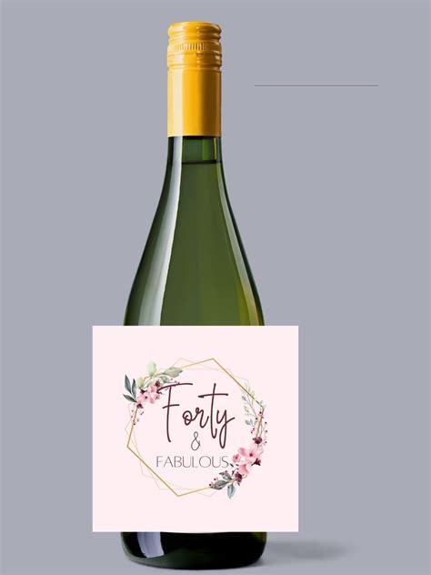40 And Fabulous 40th Birthday Sign Invite Card Label Etsy