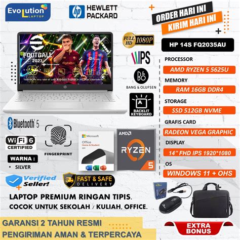 Jual Laptop Gaming Desain Hp S Fq Au Amd Ryzen U Ram Gb Gb Ssd Fhd Ips Win Home