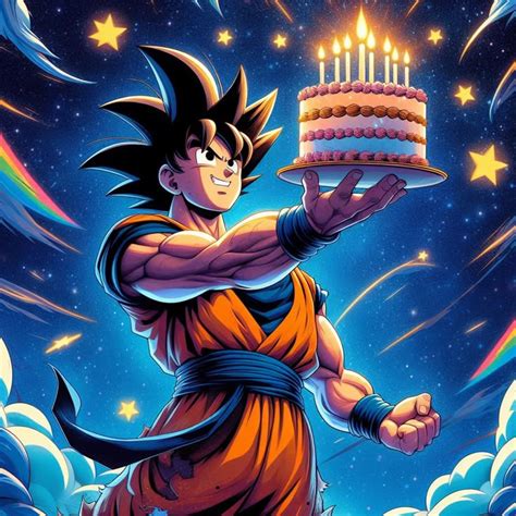 Pin de Ayee Morales en cumple de agus en Ilustración de dragón Feliz cumpleaños goku