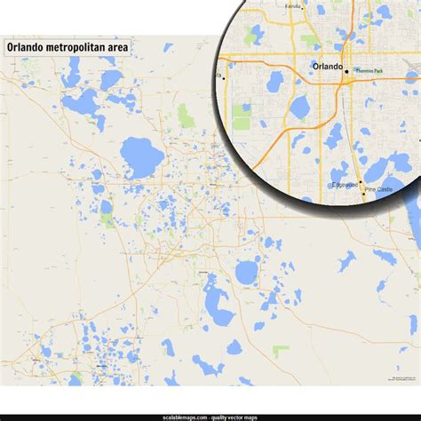 Scalablemaps Vector Map Of Orlando Gmap Regional Map Theme Map