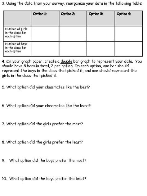 Creating Class Bar Graphs Activity Data Collection And Graphing Math Lesson