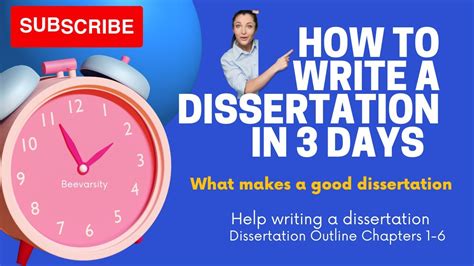 How To Write A Dissertation 3 Days Dissertation Outline And Example Youtube