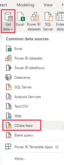 Подключение к веб каналу Odata в Power Bi Desktop Power Bi