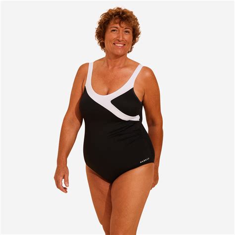 Womens 1 Piece Aquafitness Swimsuit Karli Black Black