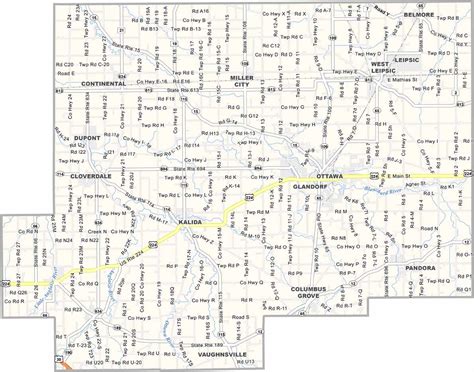 Wood County Map Ohio Us County Maps