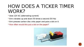 Experiment The Ticker Timer Power Point Presentation By Diane K
