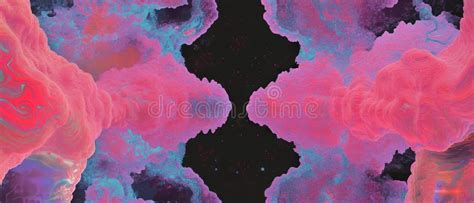 Intricate Fractal Overlay Texture With Complex Structures On A Black Background Stock