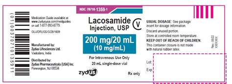 Lacosamide Injection Package Insert