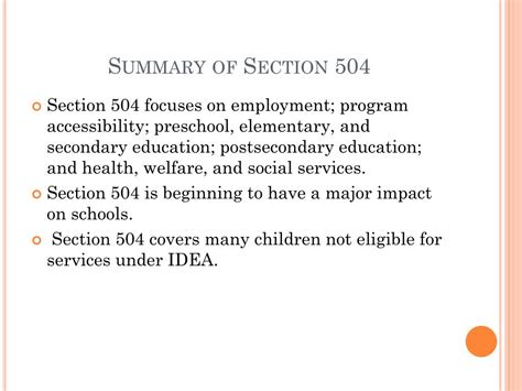 PPT Understanding Section 504 Requirements In Education PowerPoint Presentation ID 3694098