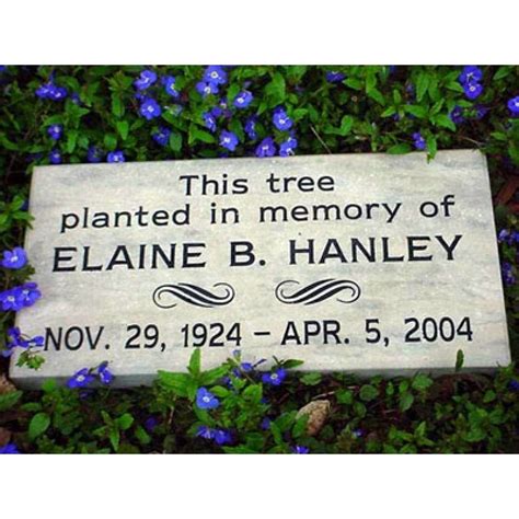 Engraved Memorial Stones Memorial Tree Marker
