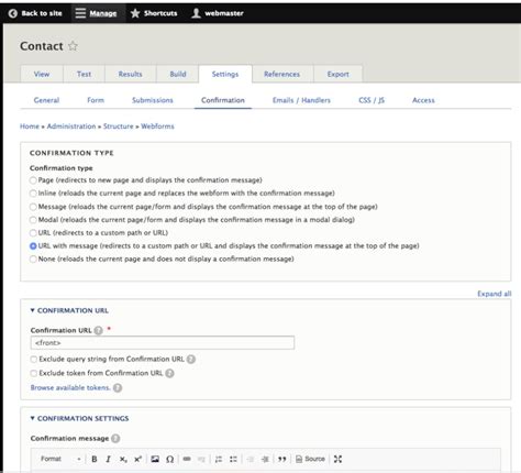 drupal webform opensource form constructor and acceptance manager