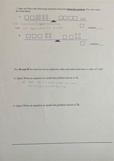Solved 7 4pts Ea Solve The Following Equations Using The