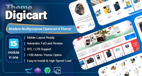 Opencart Digicart Modern Multipurpose Opencart Theme