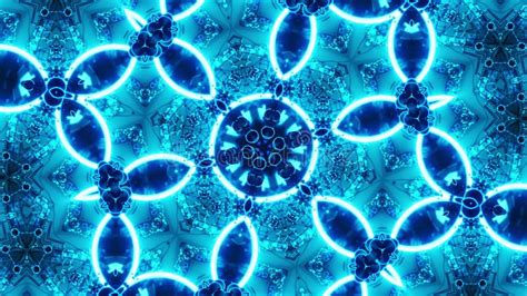 Beautiful Shimmering Pattern On Blue Background For Video Editing Stock
