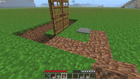 How To Make A Secret Door In Minecraft With A Pressure Plate At