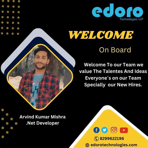 edoro technologies llp on linkedin newjoinee dotnetdeveloper