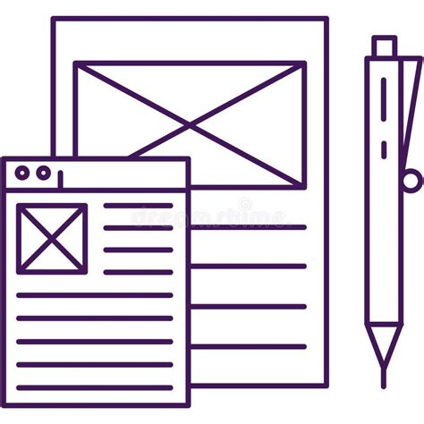 Vector Paper Document And Pen Icon Pictogram Stock Vector