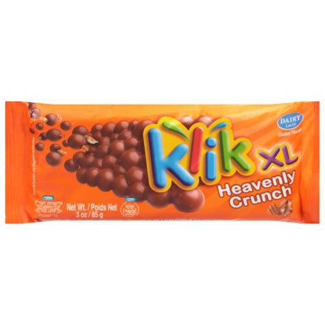 Klik Xl Heavenly Crunch Milk Chocolate With Nutty Crunch Filling Candy