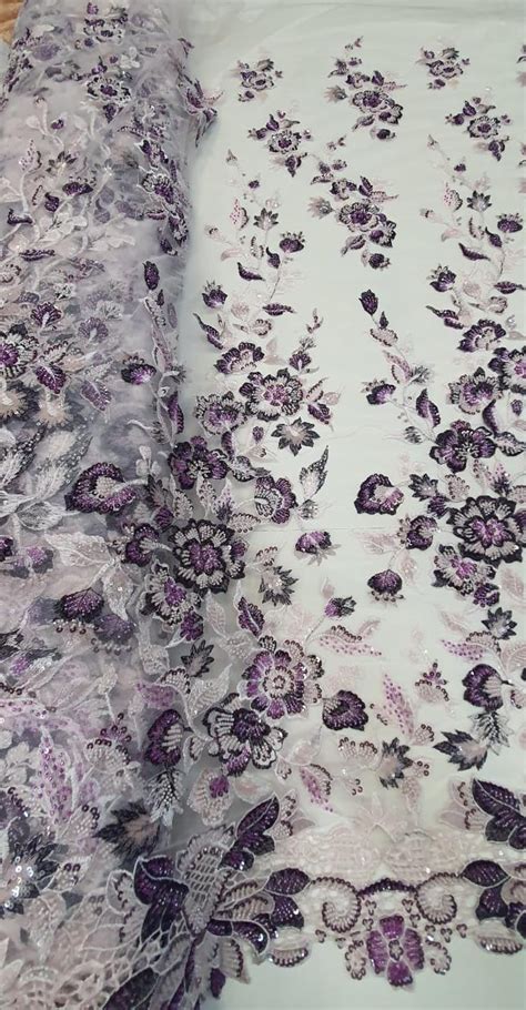 Tule Bordado Pedraria Multicolor Rosa Bebê Com Roxo Só Tecidos Todo Site Em 12x Sem Juros