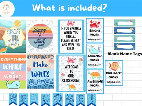 Ocean Theme Classroom Decor Bundle Etsy