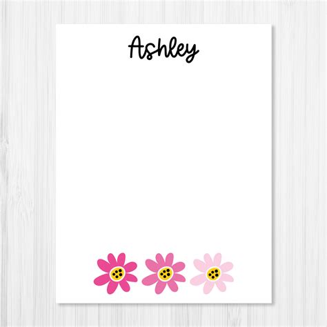 Daisy Notepad A Touch Of Whimsy Designs