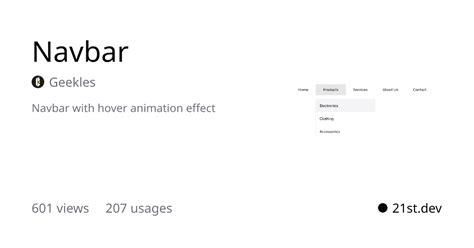 Navbar 21stdev Discover Share And Craft Ui Components 21stdev
