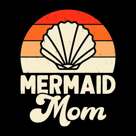 Premium Vector Mermaid Mom Funny Shell Collector Vintage Seashell