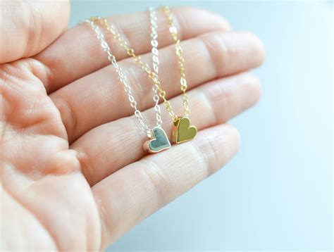 18th Birthday T Ideas Small Dainty Heart Necklace Sterling Silver 18